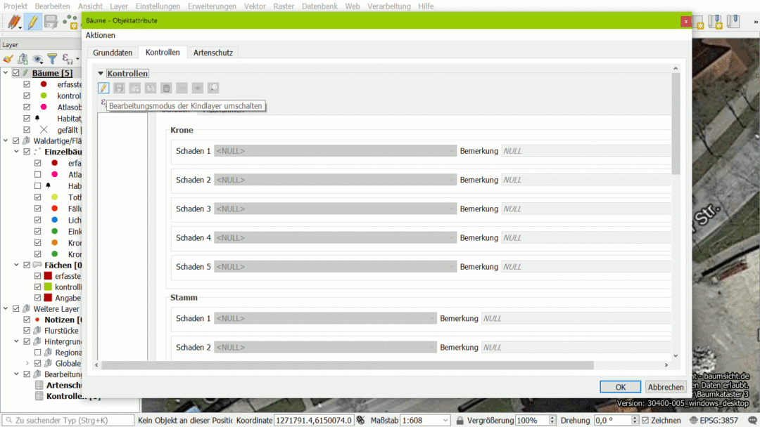 Dokumentation Baumkataster - Baumsicht